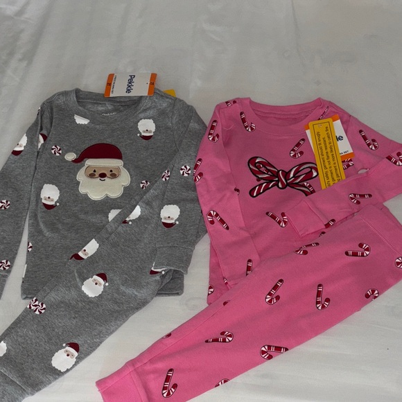 Pekkle | Pajamas | Cozy Kids Santa And Candy Cane Pajama Set | Poshmark